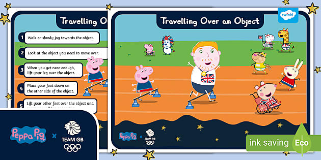 FREE! - Peppa Pig Team GB Travelling Over an Object Activity Pack